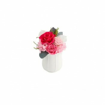 小さな中にも華やかさと落ち着きを取り入れたアレンジメントです。サイズ品寸:W13×H18×D13cm、内箱:W15×H20×D15cm個装サイズ：11.0×11.0×15.0cm重量340g個装重量：230g仕様クリアケース入生産国日本(A...