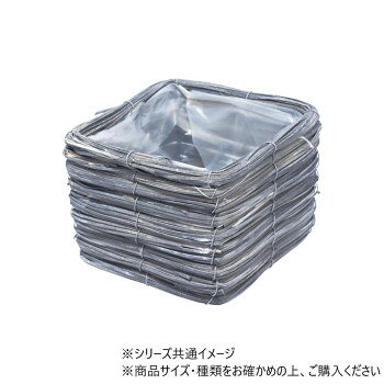 MH正方形グレイのフラワーバスケットです。サイズW19×D19×H13cm個装サイズ：25×25×25cm重量個装重量：500g生産国中国fk094igrjs