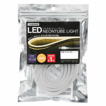 LEDの光が拡散するためネオン管のようにほぼ均一に光ります。サイズ断面約14×7mm、長さ約1m個装サイズ：19×14×2cm重量約130g個装重量：135g仕様電源:USB 5V/2A付属品USBケーブル、固定用クリップ(大/小)生産国中...