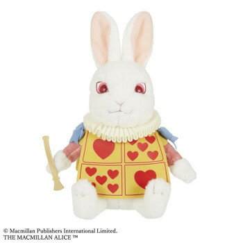 「不思議の国のアリス」から、オリジナル挿絵のぬいぐるみが登場です。白ウサギのぬいぐるみは、イラストをもとに表情やハートのお洋服を再現、手にはラッパを持っています。サイズ(約)H20.5×W13.5×D10.5cm個装サイズ：18.4×12×...
