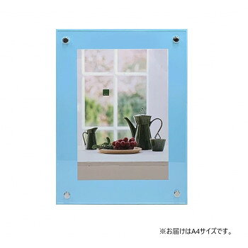 前面にアクリル、背面にカラーを塗装された板を使用したフォトフレームです。軽量で扱いやすいフォトフレームです。パーツを回転させることにより、縦でも横でもお使いいただけます。サイズ210×297mm個装サイズ：36.7×27.5×2.2cm重量...