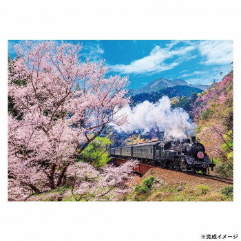 春の大井川沿いののどかな風景を走る蒸気機関車。美しい風景のジグソーパズルです。サイズ53×38cm個装サイズ：19×25×5cm重量個装重量：500g仕様ピース数:600ピースパネルNo.054大井川鐵道株式会社商品化許諾済生産国日本fk0...
