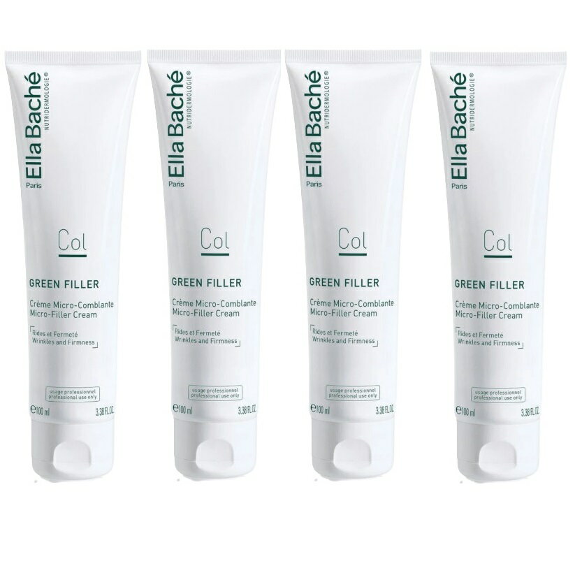 商品名エラバシェ マイクロ フィラー クリーム pro 100ml【業務用】4本セット仕様■内容量：100ml■1回あたり使用量：適量2〜5ml（1回140〜350円/50〜20回分）【使用方法】・適量を顔・首・デコルテに塗布しマッサージし...