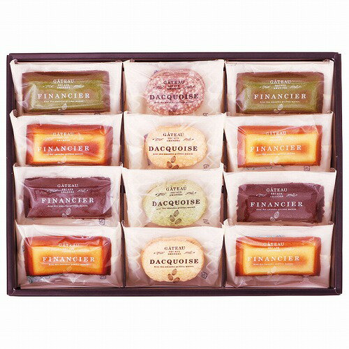 サイズ ◆約235×325×55mm（入） SPEC ◆セット内容/フィナンシェ（プレーン）×4、ダックワーズ（プラリネ）・フィナンシェ（ショコラ・抹茶）×各2、ダックワーズ（ショコラ・抹茶）×各1 ※ギフト袋をご利用のお客様はご購入お願い...