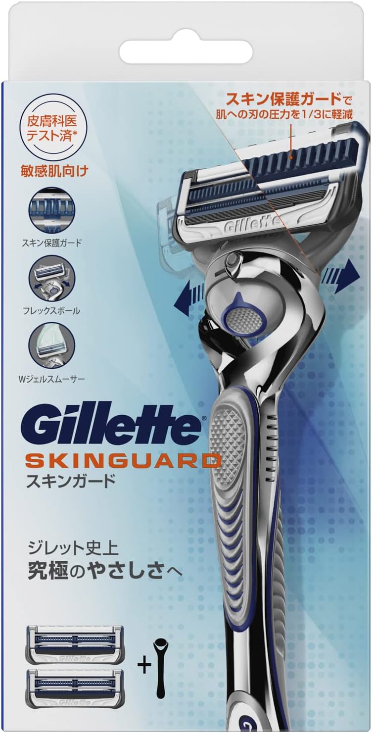 商品説明 フレックスボール精密設計、最適可動域24度のフレックスボールヘッド搭載。 三次元の動きであらゆる凹凸に密着し剃り残しゼロへ。 スキン保護ガード世界初。刃の間に搭載。 刃を肌から押し離し、肌への刃の圧力を1/3に軽減し、摩擦を最小化...