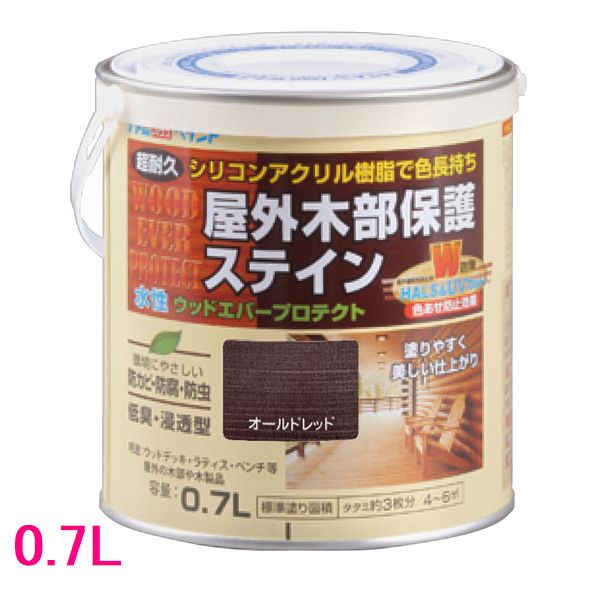 特長: 水性で使いやすく！ 防虫・防腐・防カビ剤効果の高耐久性！ シリコンアクリル樹脂で、作業性、耐候性が向上 HALS剤とUV吸収剤を配合で長期の色あせ防止と耐久性の向上 特殊顔料、樹脂の効果により塗り継ぎムラの改善 低臭、防カビ、防虫、...
