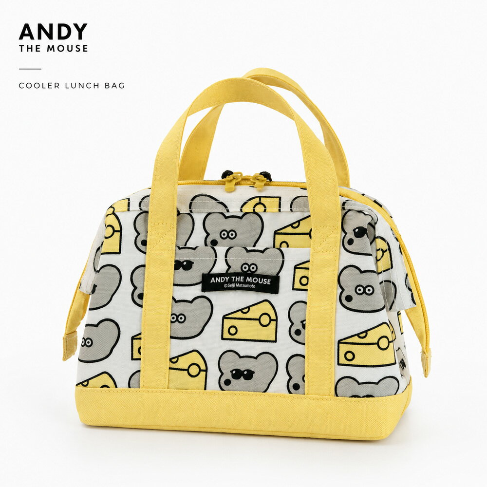 ANDY THE MOUSE ワイヤー保冷ランチバッグ 大きく開いて出し入れしやすい保冷ランチバッグ 可愛いANDYのFACE柄が目を引く、ワイヤー入りの保冷ランチバッグ。 開口部にはワイヤーが入っており、ダブルジッパー仕様で大きく開くので...