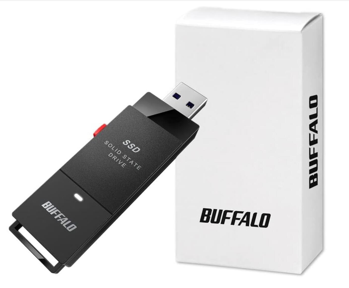 商品情報 商品名 バッファロー SSD 外付け 1TB USB3.2 Gen1 ポータブル 超小型 コンパクト スティック型 USB-A PS5 PS4 Windows Mac 対応 SSD-PUT1.0U3-B/N ※超小型・スティック型...