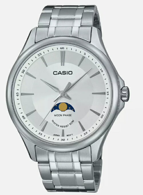 若者に絶大な支持を誇るカシオ。本製品は日本未発売の逆輸入モデル。 ◆CASIO MTP-M100D-7(海外モデル) ◆クオーツムーブメント ◆ステンレスベルト ◆ムーンフェイズ（月齢） ◆サイズ：約42.5mm/厚さ9.6mm ◆日常生活...