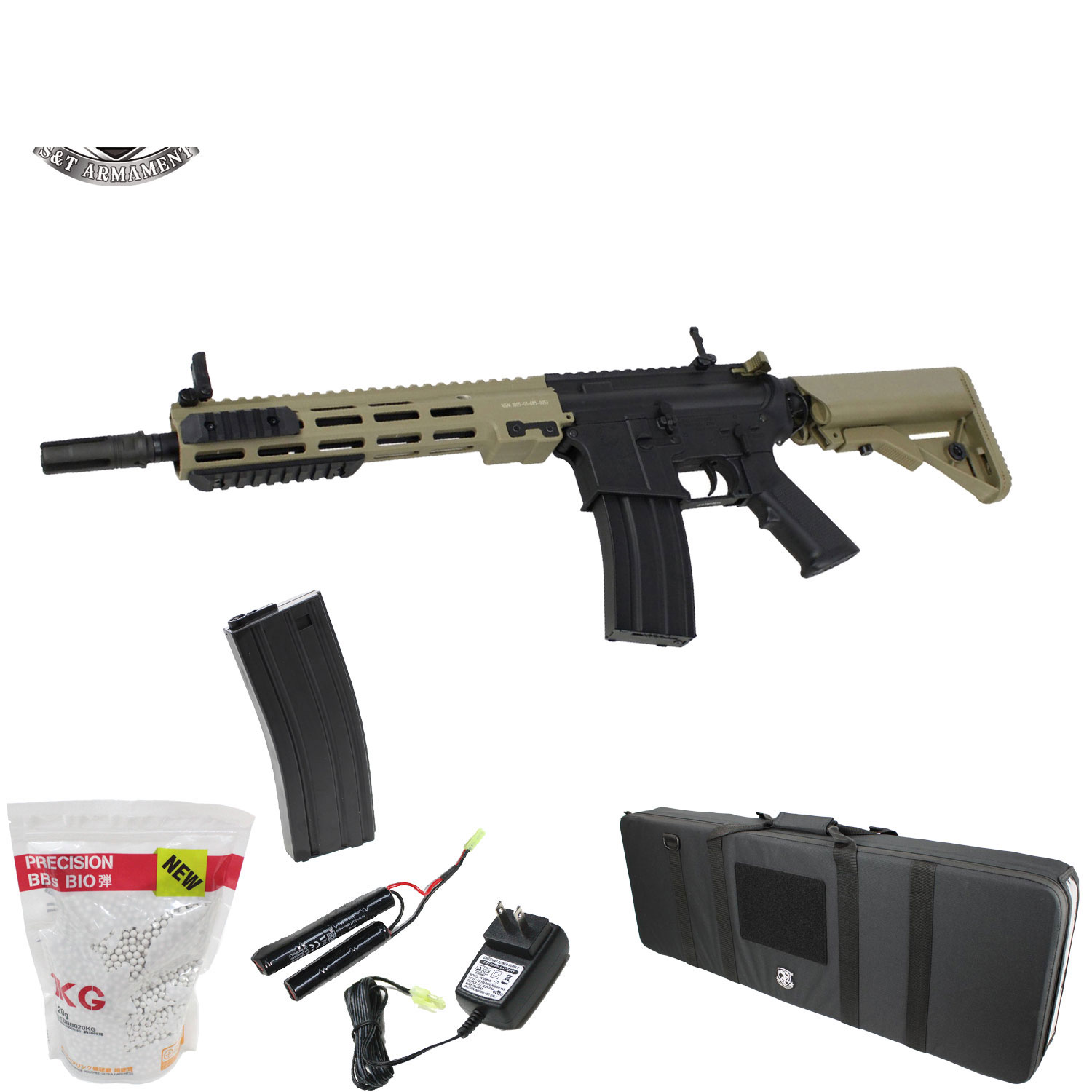 【セット内容】 こちらの商品には下記商品が付いてくるお得なセットです！ UFC ニッケル水素 8.4V セパレートタイプバッテリー 黒色 UFC 8.4Vニッケル水素バッテリー デルタピーク チャージャー S&T 電動M4用 ABS製 13...