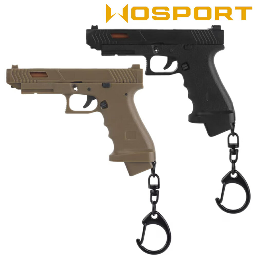 ・材質：ABS樹脂 ・サイズ：約115×130×20mm ・重量：約14g TTI Glock34を再現したキーホルダーです。 スライドを引いたり、マガジンキャッチを押してマガジンの抜き差し等の動作ができます。