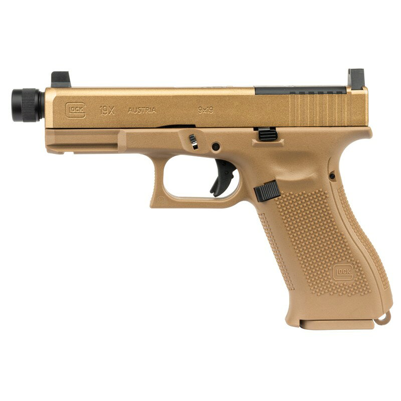 メーカー：BATONairsoft 17×19 クロスオーバー！ GLOCK最高峰をCO2で！ [BATONairsoft]GLOCKG19XCO2GBBは、GLOCK社正規ライセンスを取得したCO2ガスブローバックハンドガン。 G19Xは...
