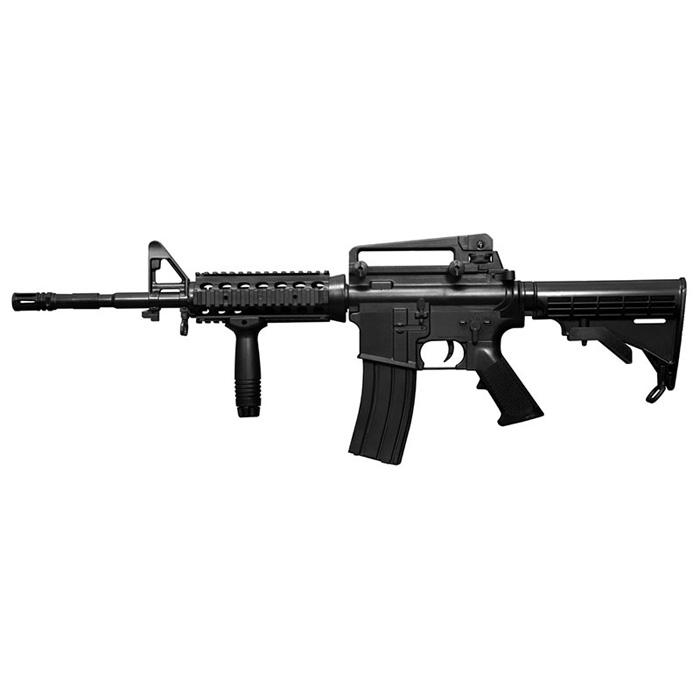 メーカー：クラウン エアーコッキングライフル XM4 R.I.S. 10才以上用 【10歳以上用 クラウンモデル】 ホップアップ機構搭載で最大飛距離30m（メーカー公表値） ・20mmレイル装備 ・スライド式ストック ・フォアグリップ装備 ...