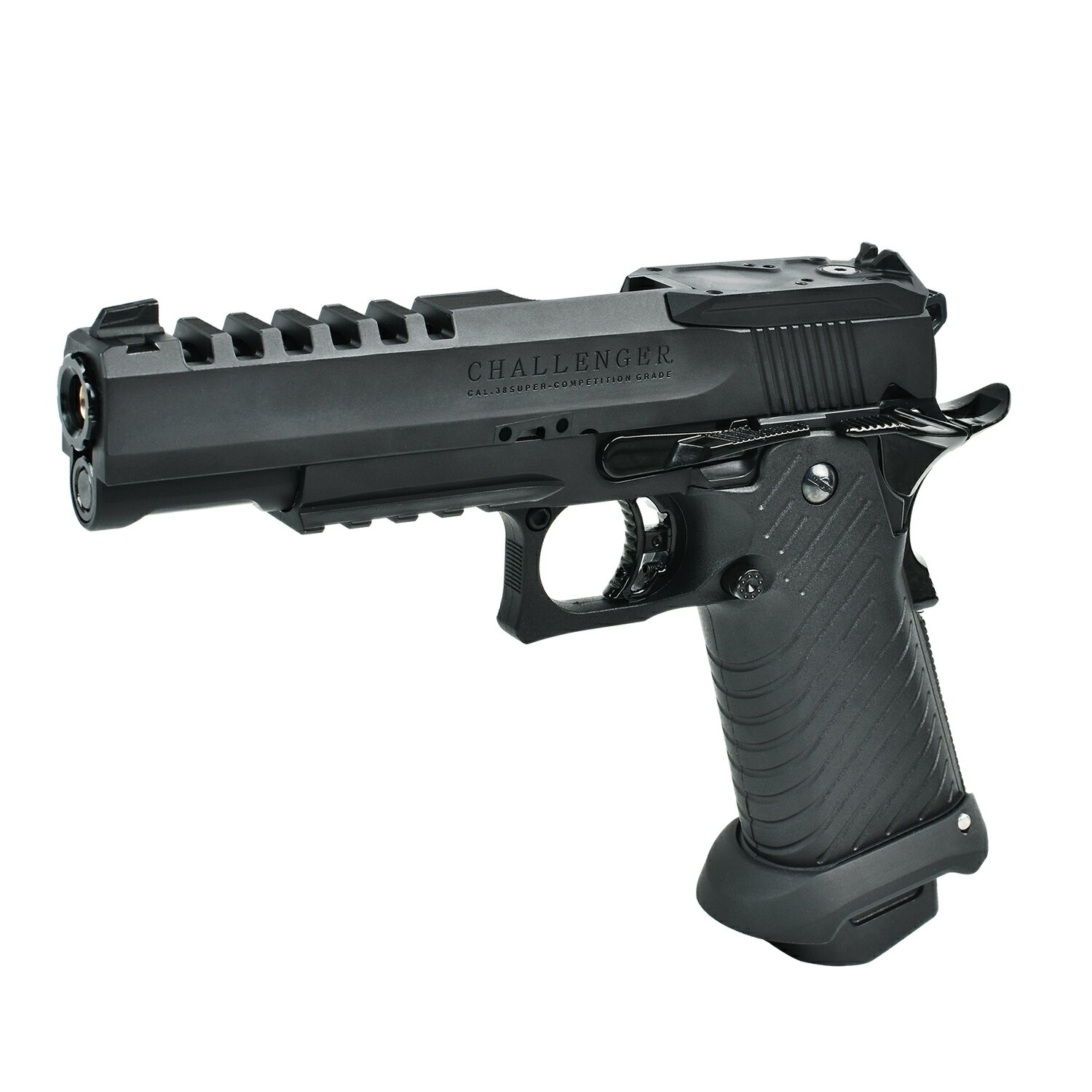 ■メーカー ICS Airsoft ■全長 220mm ■重量 約800g ■装弾数 30発 ■パワーソース ガス(HFC134a / HFO1234ze 等) ■主要材質 樹脂(スライド)、アルミ合金、亜鉛合金 他 ■可変ホップアップシス...
