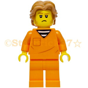 レゴ[LEGO]シティ泥棒ミニフィグのオレンジの囚人服を着た泥棒の男性[60479]です。レゴ[LEGO]シティ泥棒ミニフィグのオレンジの囚人服を着た泥棒の男性[60479]です。