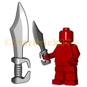 レゴ[LEGO]カスタムパーツばら売りのスパルタの兵士の剣[武器]のスティールです。 ※この商品はカスタムパーツ[互換品]です。レゴ[LEGO]社の公式商品ではありませんのでご注意ください。 ミニフィグや装着パーツは使用例ですので付属してお...