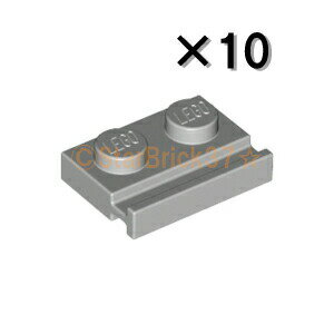 レゴ[LEGO]パーツのプレート1×2[ドアレール付]ライトブルーイッシュグレイの10個セットです。レゴ[LEGO]パーツのプレート1×2[ドアレール付]のライトブルーイッシュグレイです。