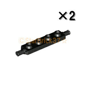 レゴ[LEGO]パーツのプレート1×4[小径軸ホルダー付]ブラックの2個セットです。レゴ[LEGO]パーツのプレート1×4[小径軸ホルダー付]のブラックです。