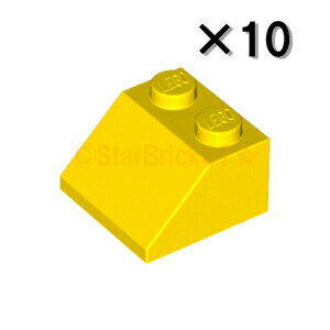 レゴ[LEGO]パーツのスロープ45度2×2イエローの10個セットです。レゴ[LEGO]パーツのスロープ45度2×2のイエローです。