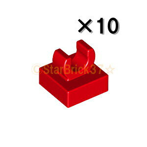 レゴ[LEGO]パーツのタイル[上部にC型クリップ]レッドの10個セットです。レゴ[LEGO]パーツのタイル[上部にC型クリップ]のレッドです。