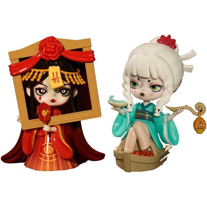 メーカー希望小売価格はメーカーサイトに基づいて掲載しています妖しい微笑みに魅せられる、妖界の十花が手のひらサイズのフィギュアになりました。人気の美妖怪、妲己・猫娘・妖狐・白骨夫人・鬼新娘・紅顔・孟婆・女?・人魚の9体に、シークレットの白素貞...