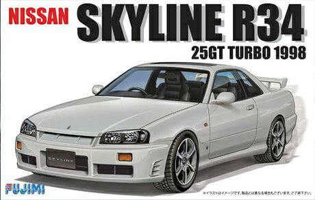 メーカー希望小売価格はメーカーサイトに基づいて掲載していますR34 スカイライン25GT ターボ1998を1/24スケールで再現。公式商品情報に基づき、車種・グレード固有のスタイルやディテールを楽しめるカーモデルです。 ※組み立てが必要なプ...