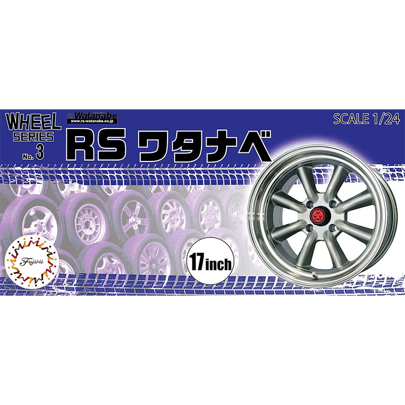 メーカー希望小売価格はメーカーサイトに基づいて掲載しています1/24スケールの自動車模型をドレスアップできるディテールアップパーツです。RSワタナベの17インチホイールを、特徴的な8本スポーク形状で再現。ホイールナットとセンターキャップも彫...