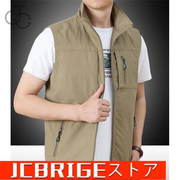 ベスト メンズ ジレ ノースリーブ 春 秋 多機能ベスト メッシュ お釣りベスト アウトドア 素材：ポリエステル ★参考サイズ：単位cm M：着丈62cm バスト106cm 肩幅44cm L：着丈64cm バスト110cm 肩幅45cm X...