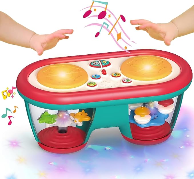 【知育玩具としての音楽教育】この電子ドラムおもちゃは、子供たちに音楽の感覚を育てるための知育玩具です。音楽の刺激を通じて子供の聴覚と触覚の発達を促進します。音楽への興味を刺激し、遊びの中で子供の調和感とリズム感を育てることができます。 【回...
