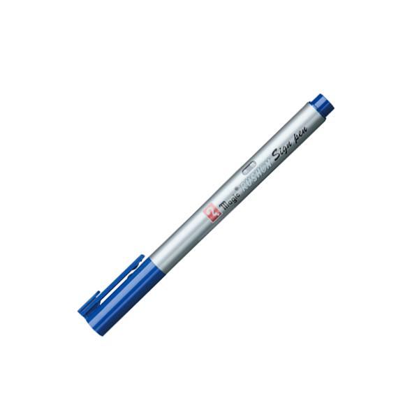 ラッション　サインペン　青MRSS-T3●線幅：0．6?0．8mm●長：143mm●インク種類：水性染料●材質：再生素材使用