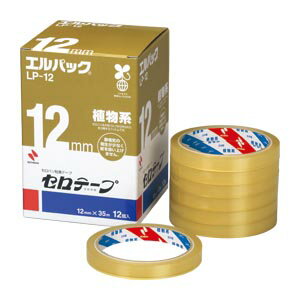 　【ニチバン】 セロテープ エルパック LP-12 （LP-12）商品スペック　□商品詳細： エルパック［R］（大巻）巻芯径76mm　□寸法： 巾12mm×長35m　□巻芯径： 76mm　□テープ厚： 0.053mm　□材質： 巻芯=古紙使...