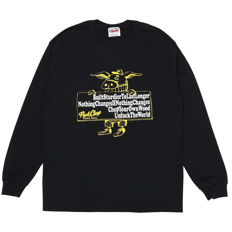 SLOGAN L/S TEE ▼サイズ/cm M：74×51×89 L：76×56×93 XL：79×61×97 ▼素材 6.0oz COTTON 100%