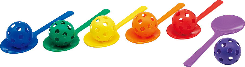 商品本体サイズ：スプーン/長さ40×幅12cm、ボール/直径9cm商品重量：スプーン:約130g/本、ボール:約35g/ヶ競技・リハビリテーションとしても幅広く活躍。年齢問わずお楽しみいただけます。スプーン/ABS、ボール/PE台湾6色1組...