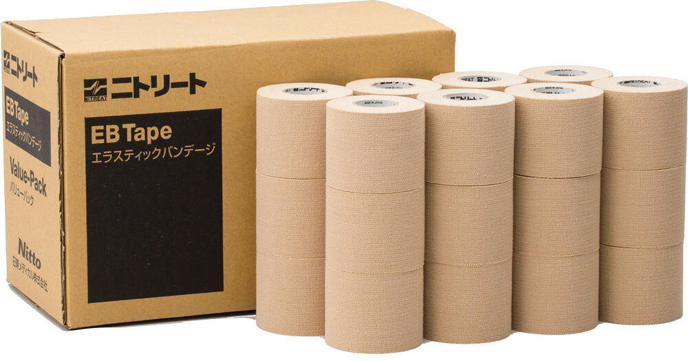 商品本体サイズ：17.5cm×14cm×27cm数量：ボックス入数:24巻お得なパックでチームユース用にお使い頂けます。基材/綿(強撚布)、粘着剤/天然ゴム系日本関節の固定と可動域の制限を目的として、予防から応急処置、再発予防まで、幅広く使...