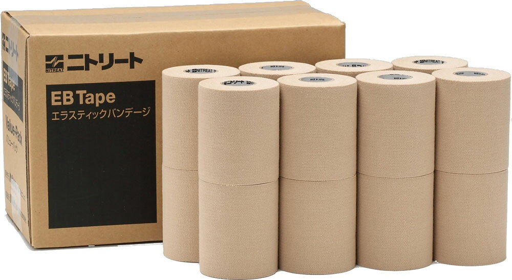 商品本体サイズ：17.5cm×14cm×27cm数量：ボックス入数:16巻お得なパックでチームユース用にお使い頂けます。基材/綿(強撚布)、粘着剤/天然ゴム系日本特徴:厚手タイプテーピング エラスティックバンデージ 関節固定