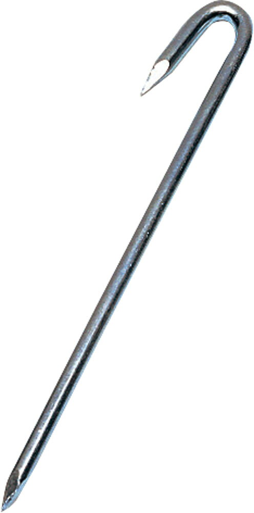 商品本体サイズ：8mm×23cm運動会等のグランド設営に使用するグランドロープ用の杭。。スチール(クロメートメッキ仕上)日本50本1組学校体育 器具 施設 グランド コート 部活 球技 陸上 ロープ杭 グランド整備