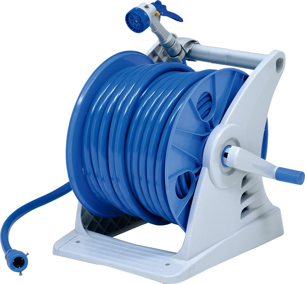 商品本体サイズ：幅44.5×奥行43.5×高さ41.5cm商品重量：10.2kg8種類の水流が選べるノズル付。ノズルホルダーでノズルをすっきり収納。本体/ポリプロピレン日本20mm(内径15mm)耐寒・耐圧ホース50m付専用ノズル付学校体育...