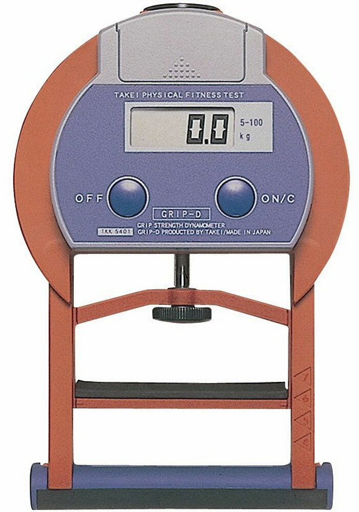 商品本体サイズ：長さ23.5×幅15.4×厚さ6.2cm商品重量：680g(電池含む)平均値自動算出機能付き握力計。本体/ガラス繊維強化ポリアミド、グリップ/熱可塑性エラストマー(TPE)単4乾電池2ヶ(動作確認用)日本5~100kg用測定...