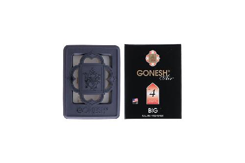 GONESHの香りをもっと広い空間で楽しみ たいというご要望にお応えするのが、ビッグ ゲルエアフレッシュナーです。車内だけでな くクローゼットや玄関にもおすすめです。 本体サイズ：W112×D29×H146mm 芳香期間：約2ヶ月間