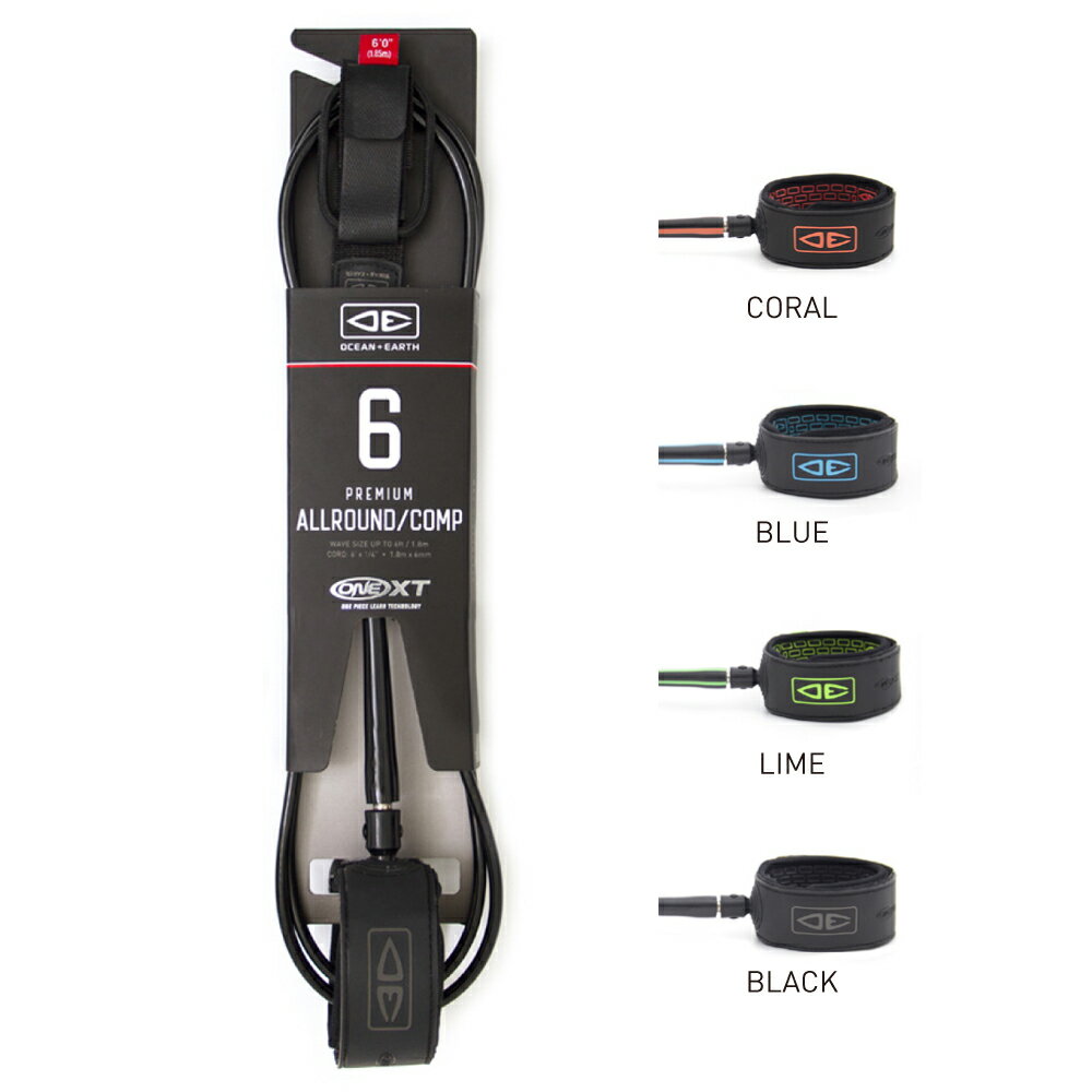 PREMIUM ALL ROUND COMP 6'0" ONE-XTWAVE SIZE : 6ft(1.2m)CORD径 : 6mm(1/4")STRAP : 38mm【ONE-XT（ワン エックスティー）】■WORLD'S STRONGE...
