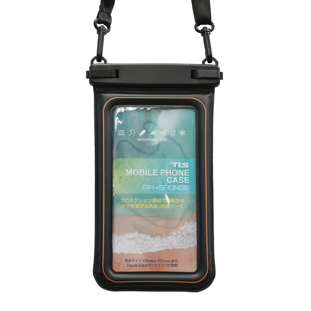 【 TLS MOBILE PHONE CASE AIR + SPONGE ｜防水スマートフォンケース 】プロテクション素材で衝撃からスマホを守る防水・防塵ケース。■ 仕様収納可能スマートフォンサイズ：約85×165mmまで＊約7inch以下...