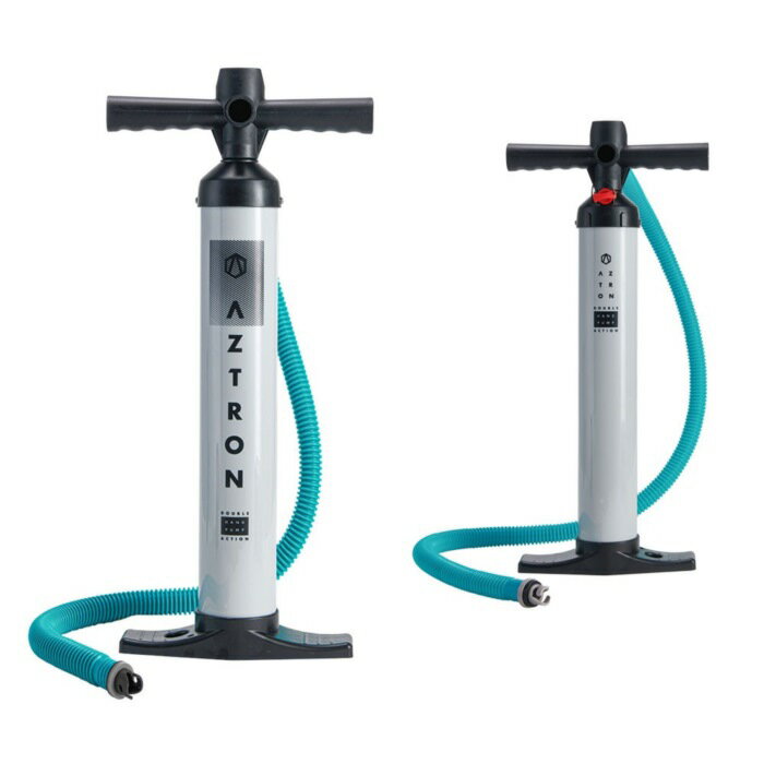 ■サイズ：55×25×8cm■重量：1.08kg●SUP用のダブルアクションハンドポンプ。●押しても引いても空気が入り、迅速かつ簡単に膨らませることが可能。●スイッチによってシングルアクションへ切り替えることも可能。●空気圧が確認できるプレ...