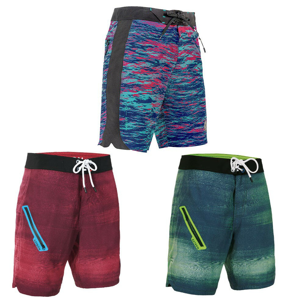 ■サイズ(ウエスト)：S(82cm)、M(87cm)、L(92cm)、XL(96cm)※XLはグリーンのみ■カラー：レッド、グリーン、グリッチ■素材：ポリエステル92％、スパンデックス8％●速乾性、ストレッチ性のある水陸両用のボードショーツ...