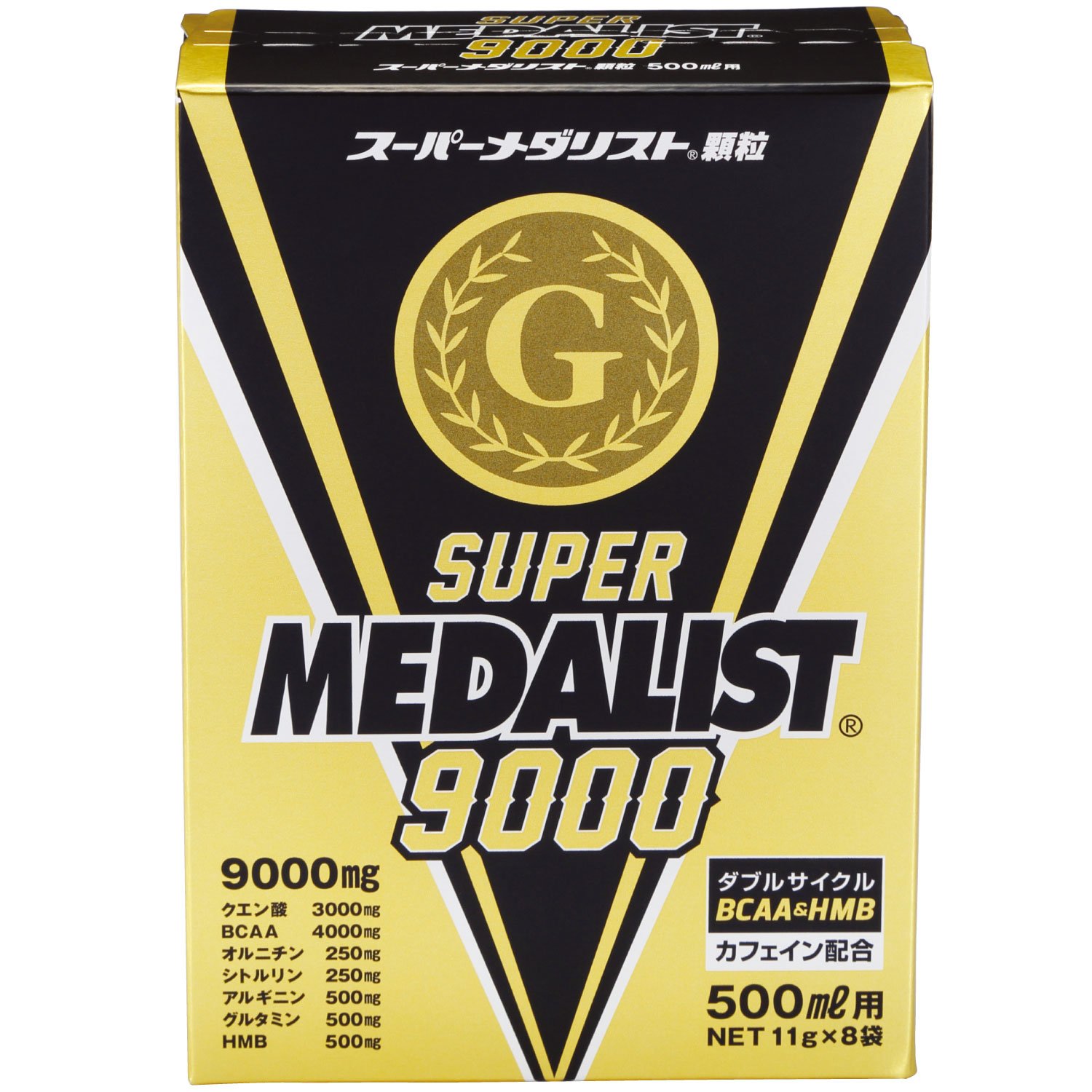 ●クエン酸3000mg+アミノ酸5500mg+HMB500mgの9000mg配合。その他、ビタミン10種+ミネラル5種+カフェイン入り。レモンパイン味。●容量:1袋11g×8袋(500ml用)■品番:889149■ブランド:MEDALIST...