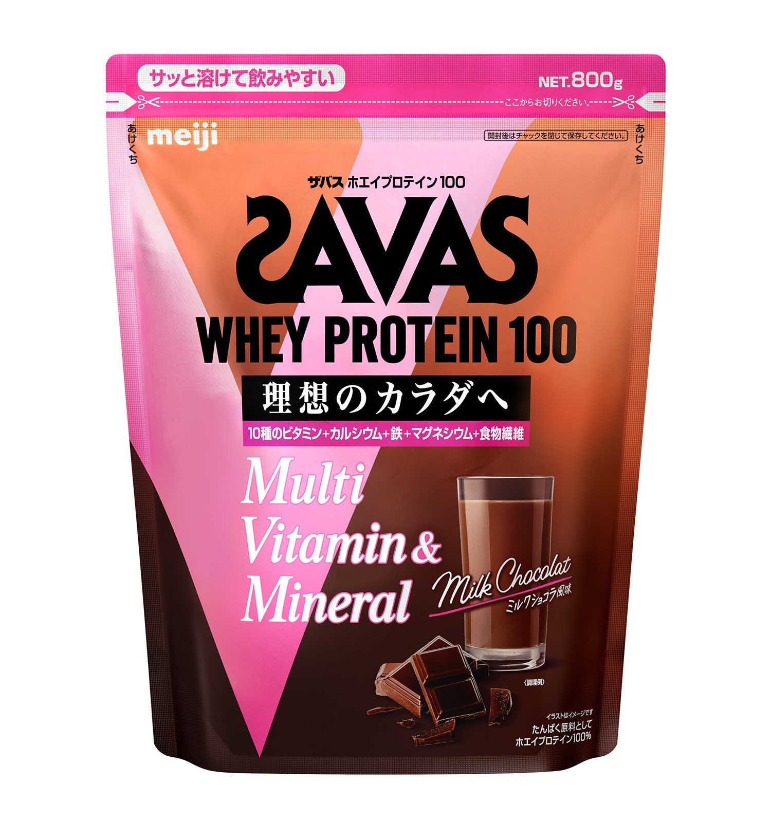 ●たんぱく原料として、吸収の良い「ホエイプロテイン」を100%使用しています。トレーニング直後などのプロテイン摂取ポイントに合わせてたんぱく質を補給できるので、理想的なカラダづくりをサポートします。カラダづくりに欠かせない「ビタミンB群・ビ...