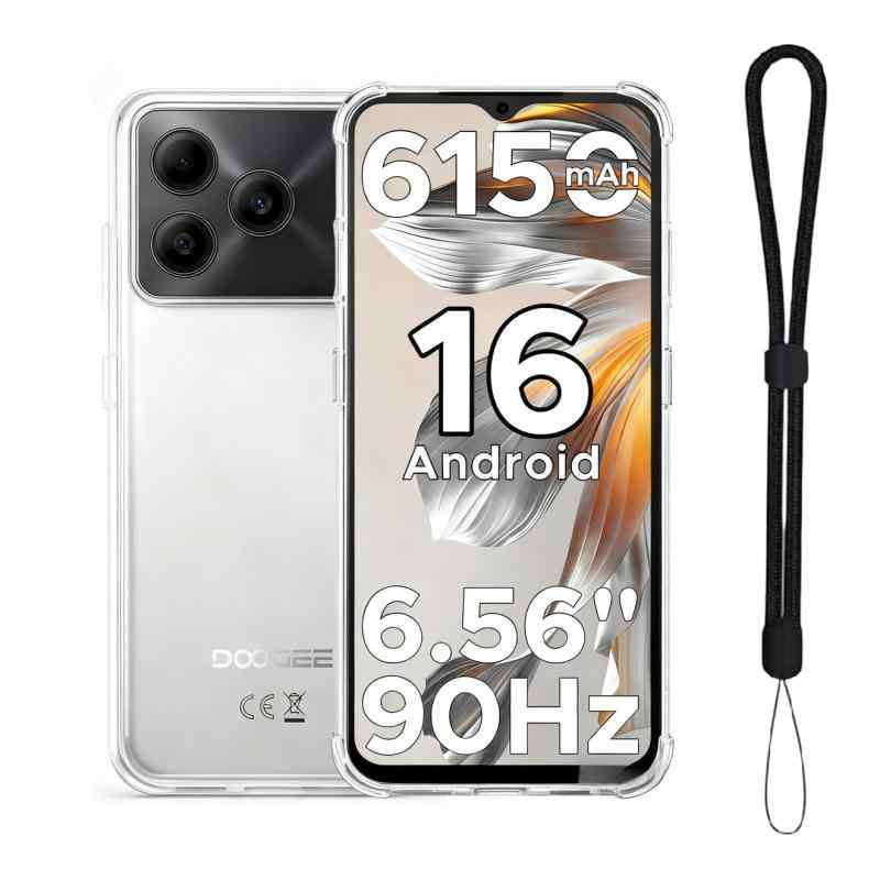 For DOOGEE Note56 ケース クリア 保護カバー 【HASADEDE】 指紋防止 TPU素材 柔らかい手触り スクリーン &amp; カメラ保護 四角エアバッグ落下防止 耐衝撃 軽·薄型 黄変防止 擦り傷防止 DOOGEE N...