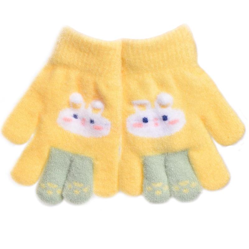 [eipatu] 手袋 キッズ ニット グローブ ニット手袋 女の子 男の子 動物柄 保温 防寒 秋冬 暖かい 可愛い 雪遊び 子供用 5本指 お出かけ 2-6歳 アウトドア 通園 通学1、素材構成: 90％アクリル、10％ナイロン　2、手...