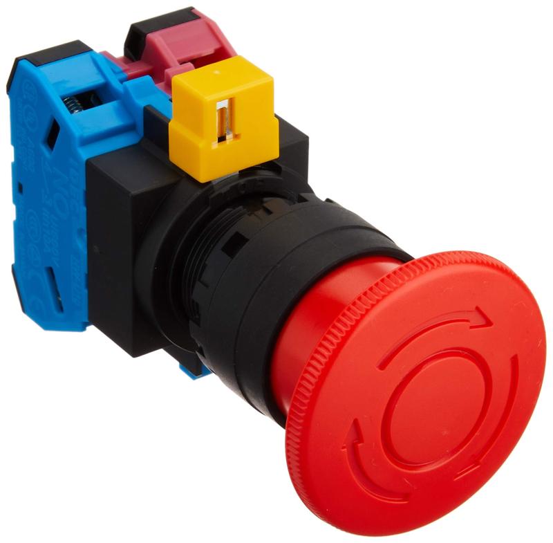IDEC φ22HWシリーズ 非常停止用押ボタンスイッチ(φ40大形) ボタン色(赤)HW1B-V R 赤