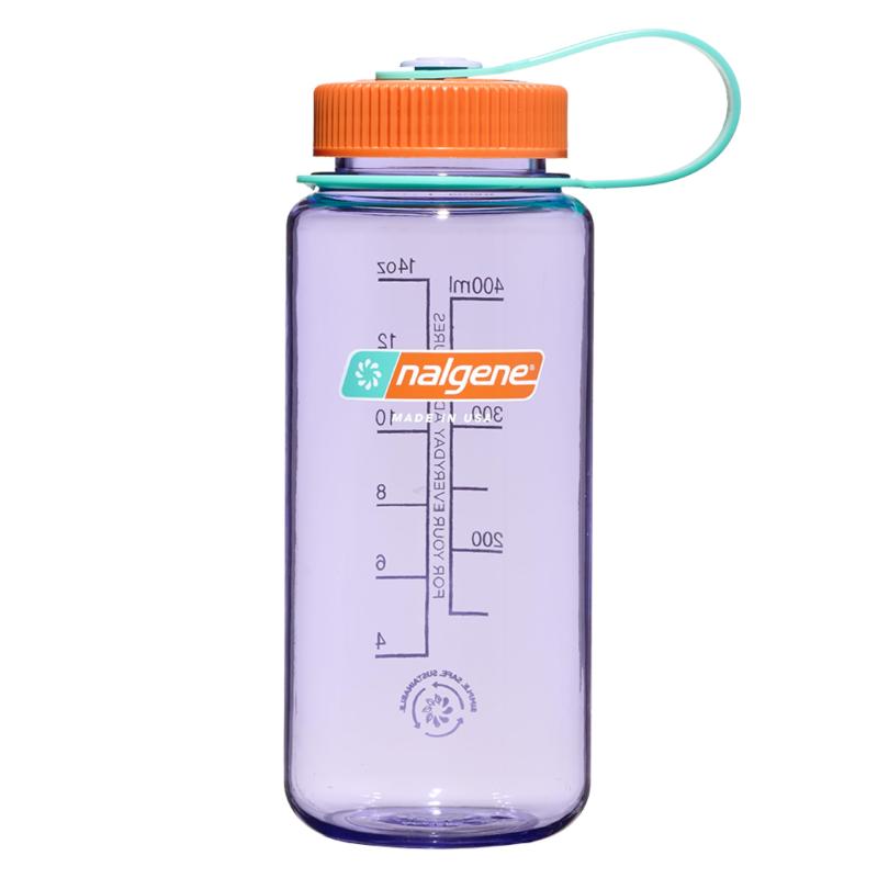 Nalgene Sustain Tritan BPA-Free Water Bottle Made with Material Derived From 50% Plastic Waste, 16 OZ, Wide Mouth, Ameth...