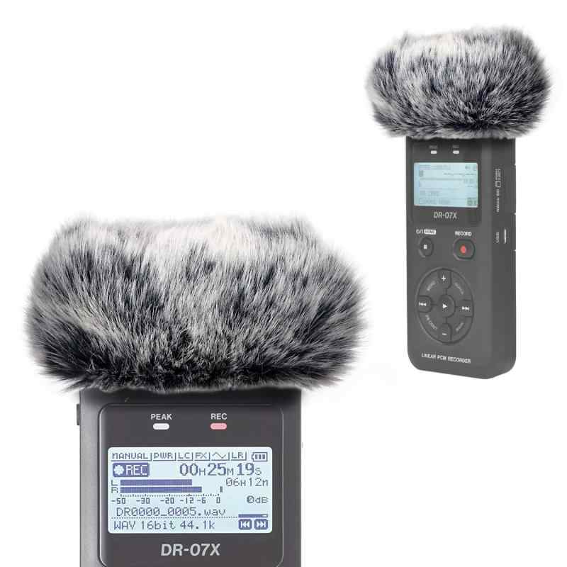 DR07X Tascam DR-07X DR-07MKII ポータブルデジタルレコーダー用ウィンドスクリーンマフ DR07X マイク ウィンドスクリーン 人工毛皮 ウィンドマフ YOUSHARESプロフェッショナルウィンドスクリーン - レ...